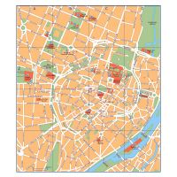 Gran mapa detallado de la parte central de la ciudad de Múnich | Múnich ...