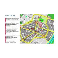 Gran mapa detallado de la parte central de la ciudad de Múnich | Múnich ...