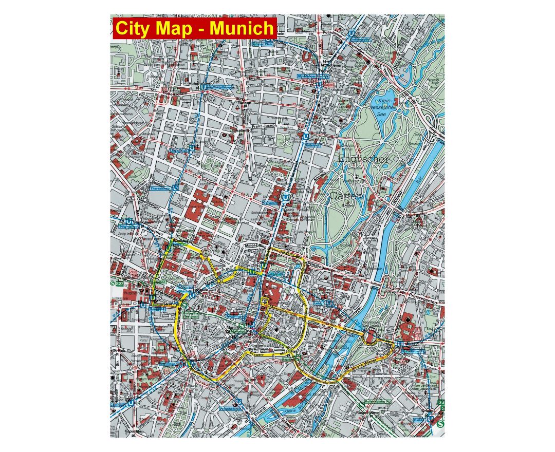 Mapas de Múnich | Colección de mapas de la ciudad de Múnich | Alemania ...