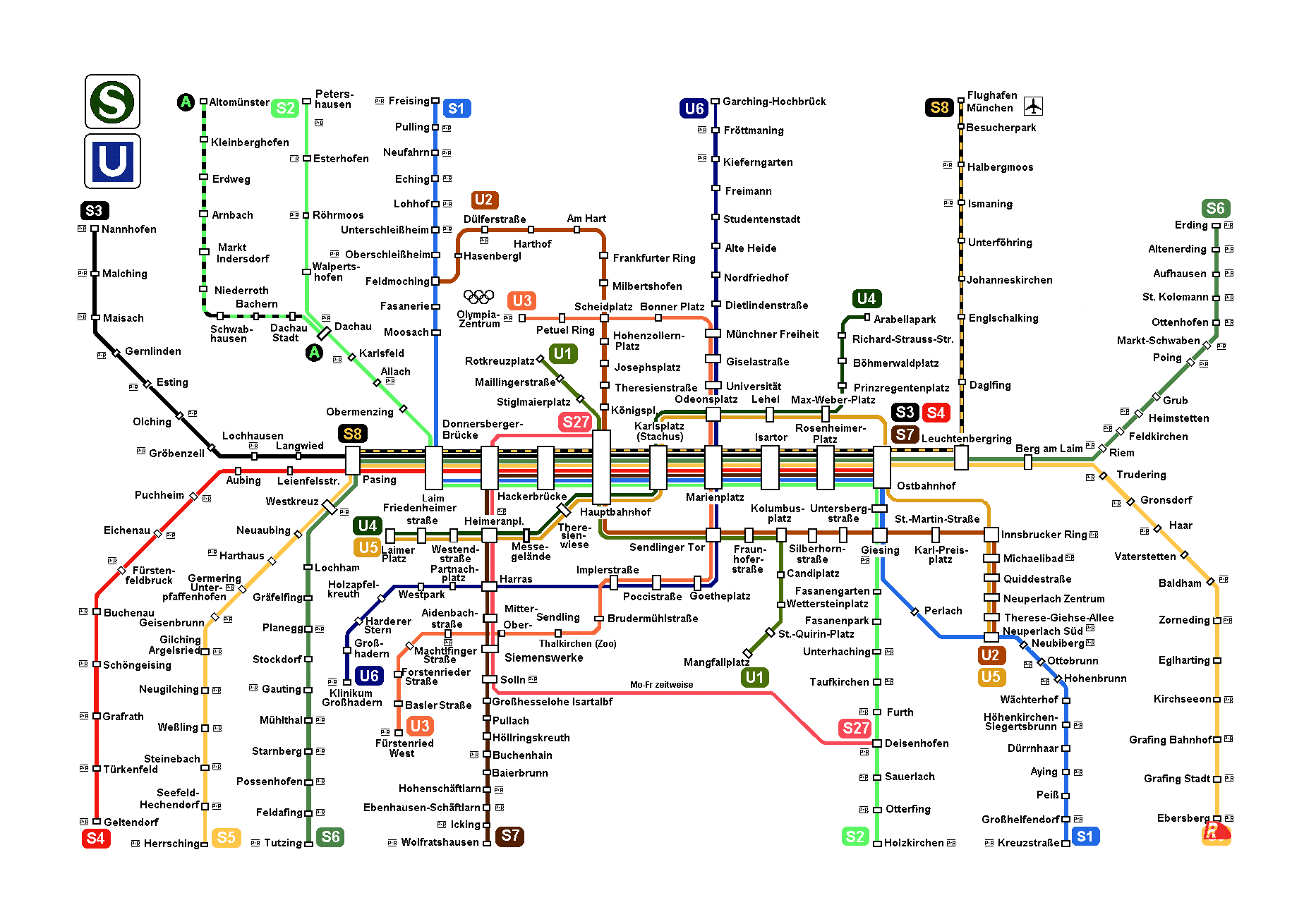 Mapa grande de metro de la ciudad de Múnich | Múnich | Alemania ...