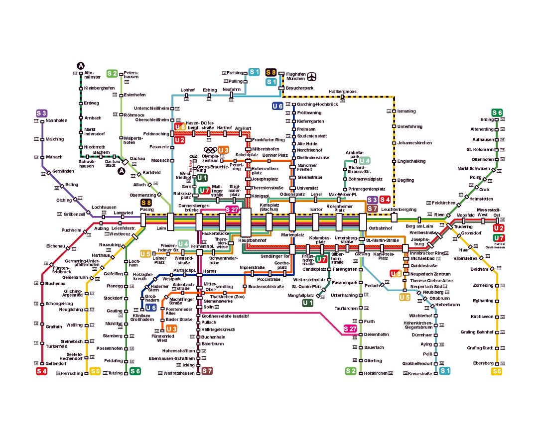 Mapas de Múnich | Colección de mapas de la ciudad de Múnich | Alemania ...