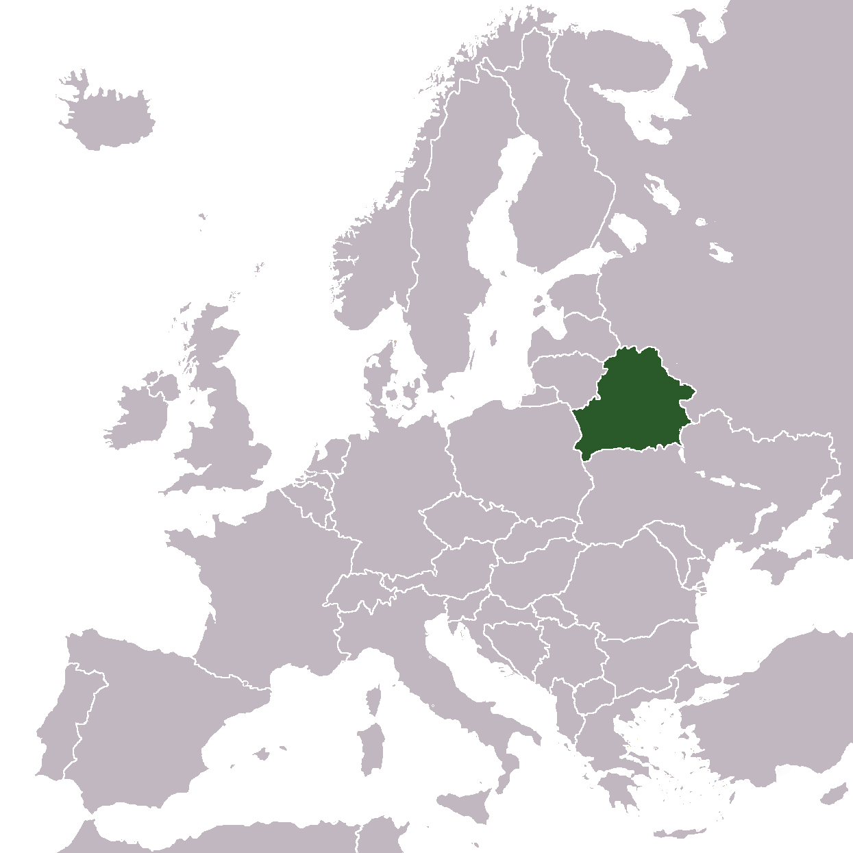 Grande mapa de ubicación de Belarús en Europa | Belarús | Europa ...