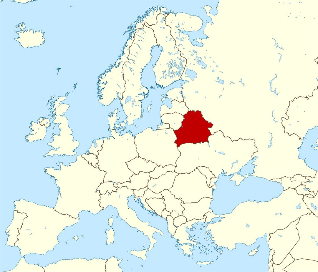 Grande mapa de ubicación de Belarús | Belarús | Europa | Mapas del Mundo