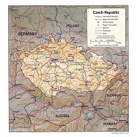 Mapa político y administrativo grande de Checoslovaquia con las ...
