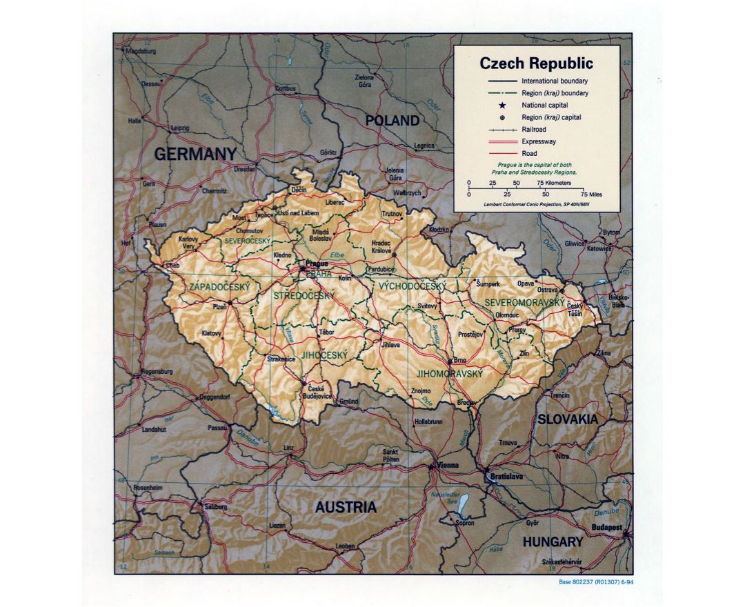 Mapas de República Checa | Colección de mapas de República Checa ...