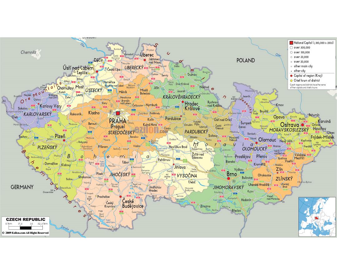 Mapas de República Checa | Colección de mapas de República Checa ...