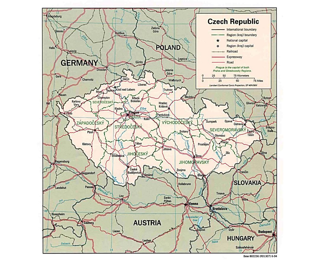 Mapas de República Checa | Colección de mapas de República Checa ...